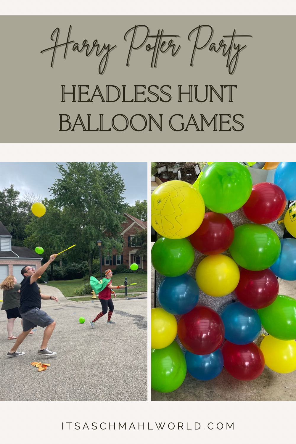 Harry Potter Party: Headless Hunt Balloon Games – It's a Schmahl World